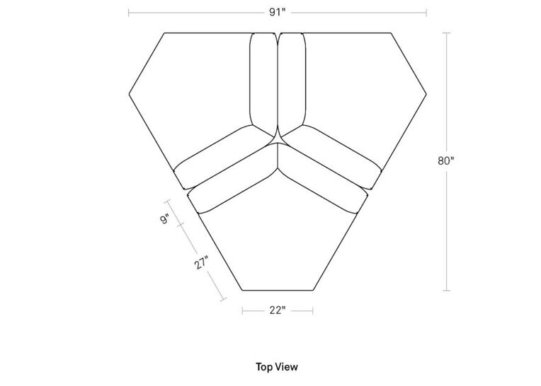 9 Yard Outdoor Wide Corner Cluster - hivemodern.com