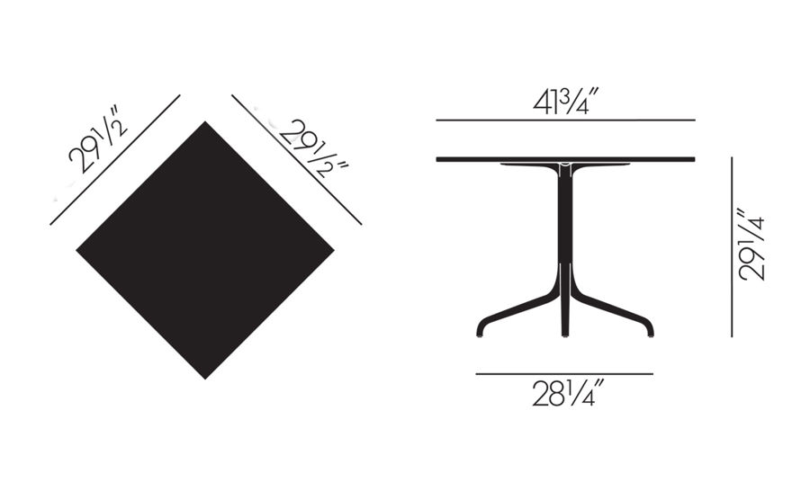 belleville square table | hive