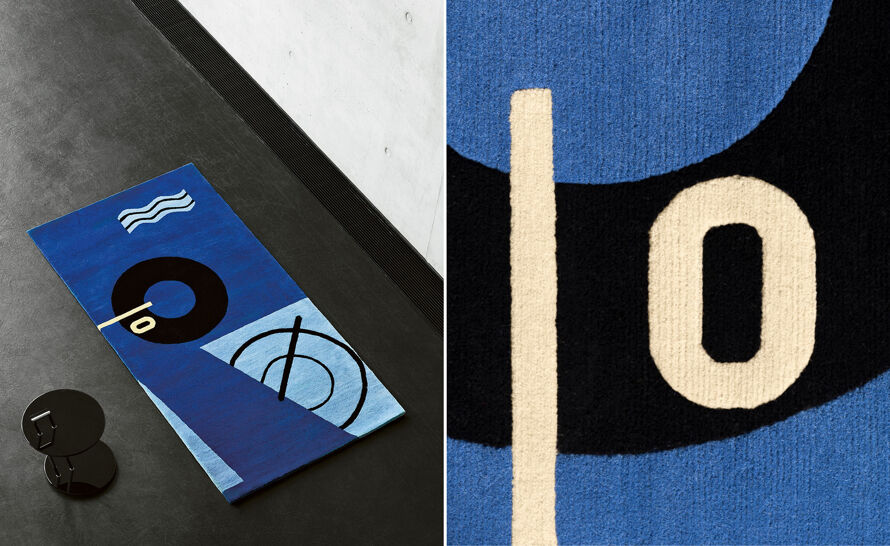 Blue Marine Rug by Eileen Gray from ClassiCon | hive