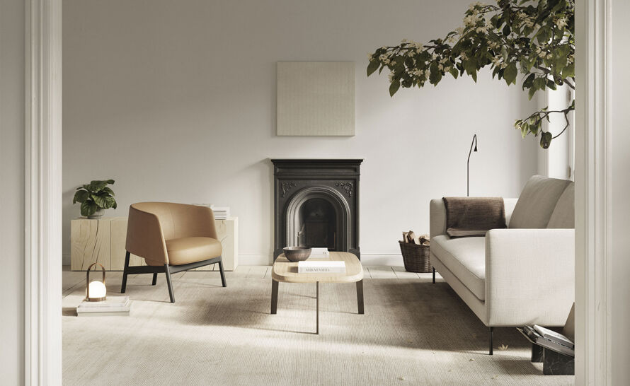 Collar Lounge Chair with wood base by Niels Bendtsen from Bensen | hive