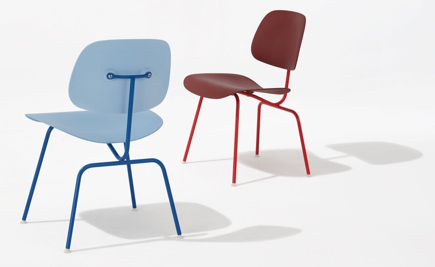 Eames Molded Plastic Dining Chair Metal Base EC-127 by Charles & Ray ...