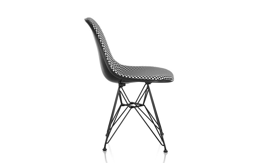 eames upholstered side chair with wire base | hive