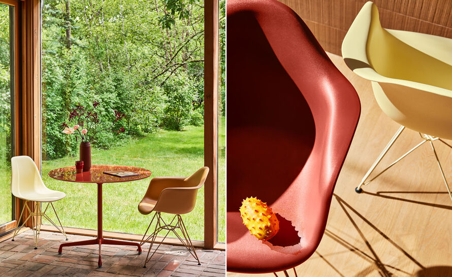 Eames molded plastic armchair, Herman Miller X HAY | hive