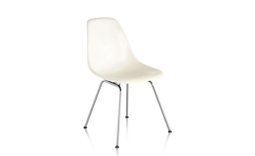 eames molded plastic side chair with 4 leg base | hive