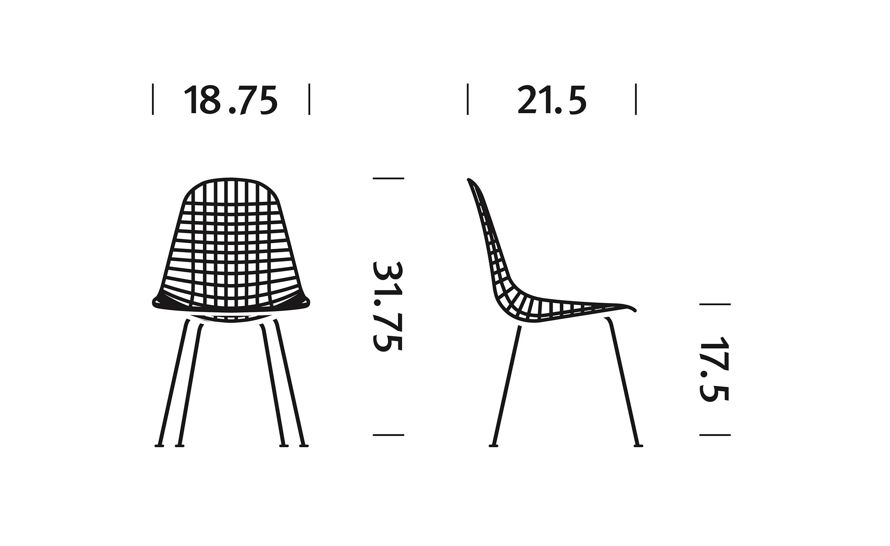 eames outdoor wire chair with 4 leg base | hive
