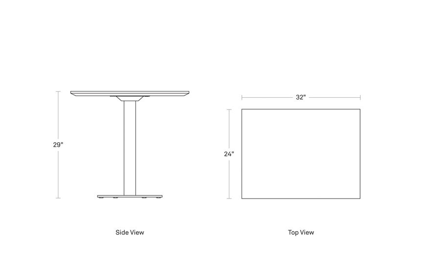 Easy 32" Rectangle Café Table from Blu Dot | hive