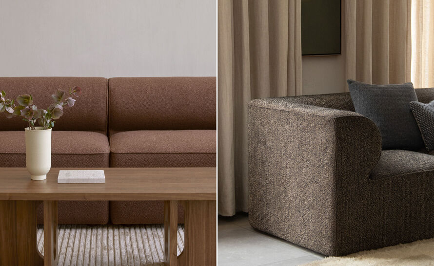 Eave Open Ended Sofa with Chaise 34" depth by Norm Architects for Audo ...