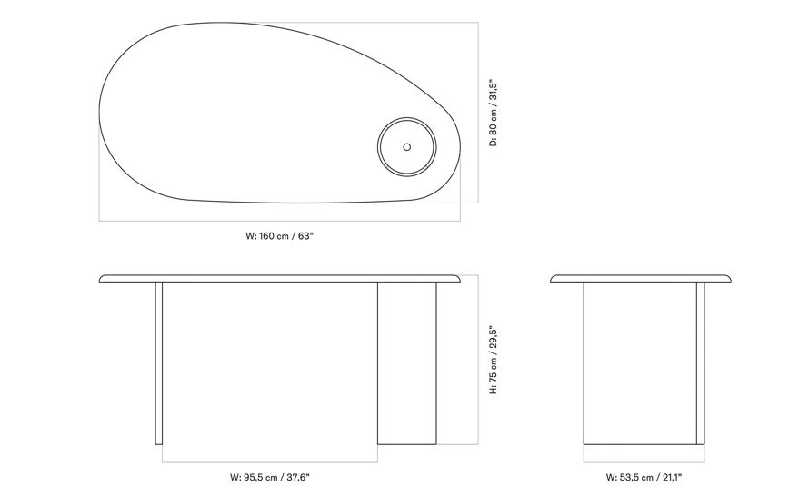 Eclipse Desk by Fred Rigby Studio for Audo | hive