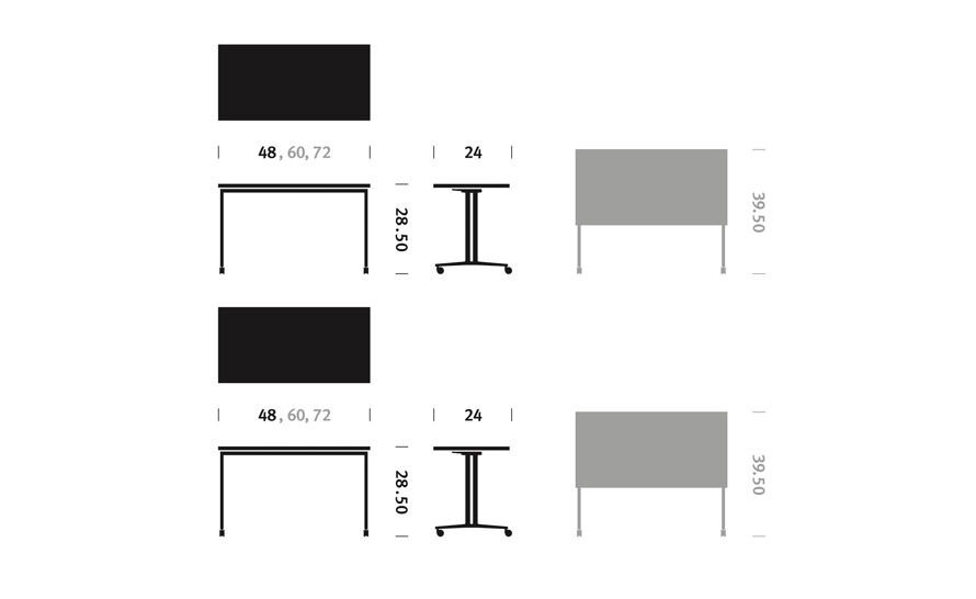 Everywhere Rectangular Flip-Top Table by Dan Grabowski for Herman ...