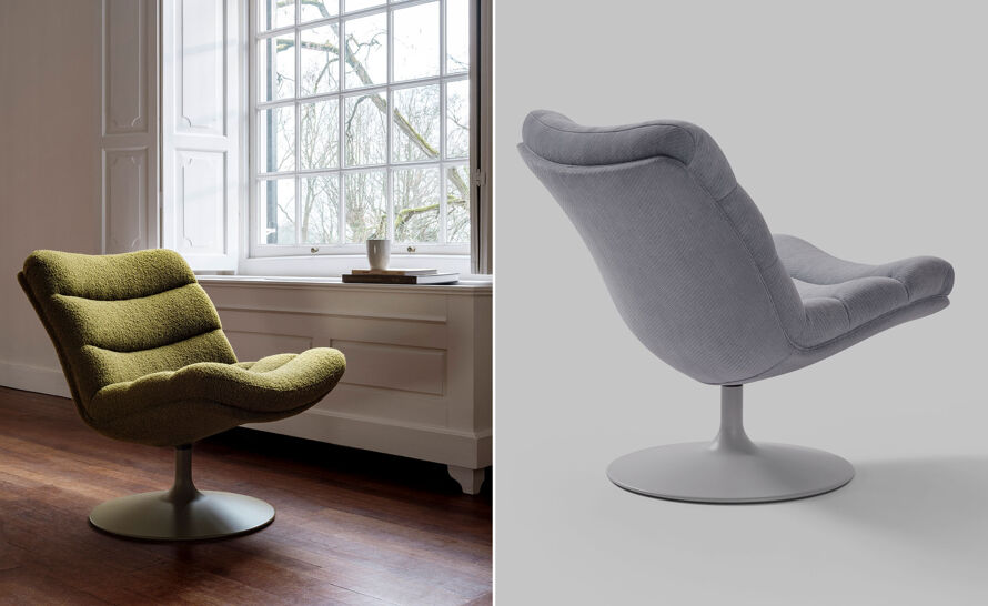 F506 Lounge Chair with Swivel Base by Geoffrey Harcourt RDI for ...