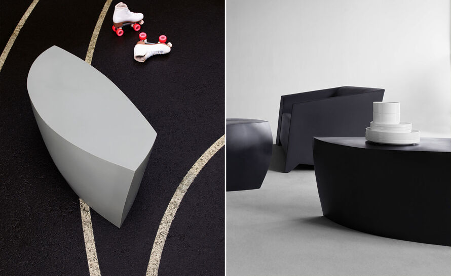 Frank Gehry Furniture Collection Bench produced by Heller | hive