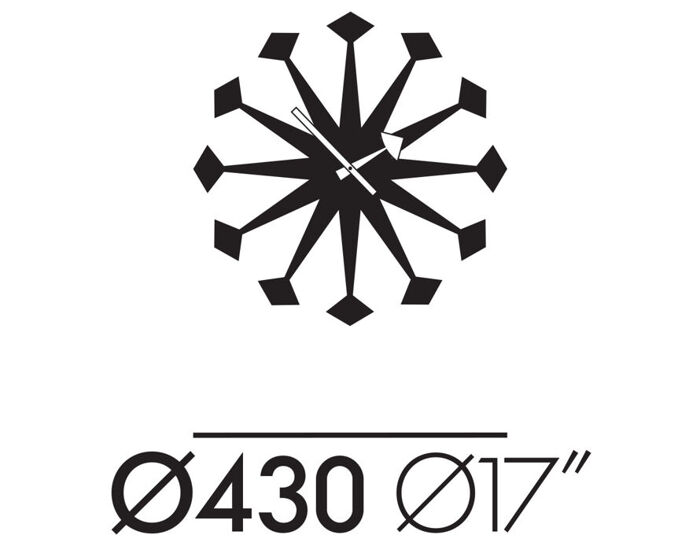 George Nelson Polygon Wall Clock by Vitra | hive