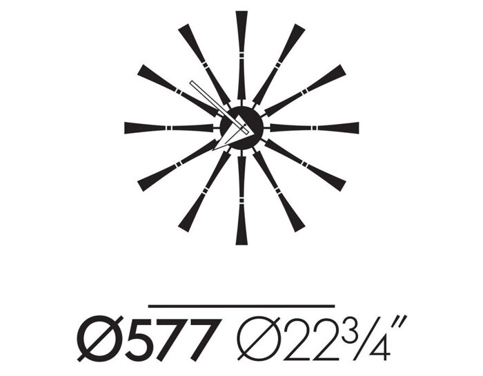 george nelson spindle clock | hive