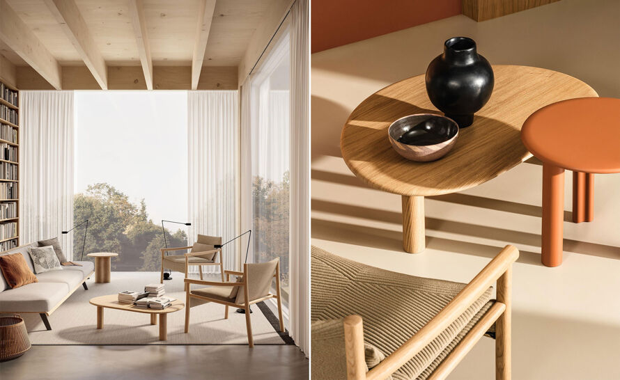 Ghia Round Table with central base by Altherr Désile Park for Arper | hive