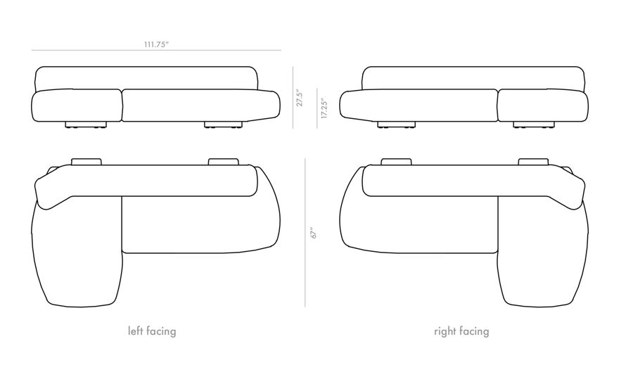 Gogan Sofa with Chaise by Patricia Urquiola for Moroso | hive