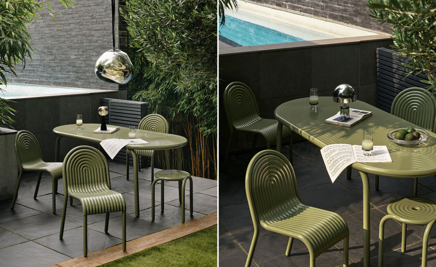 Groove Outdoor Dining Table by Tom Dixon | hive