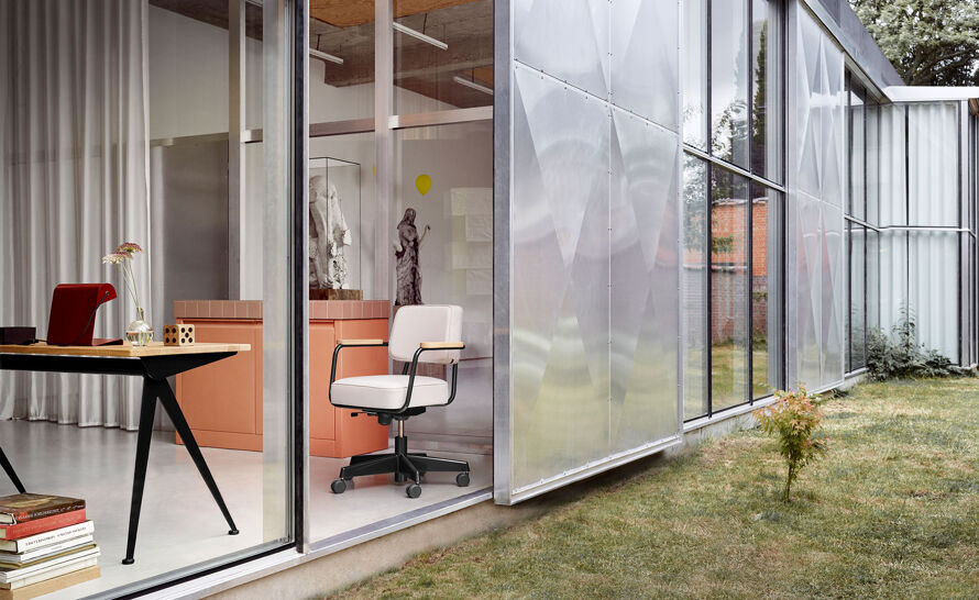 Compas Direction Desk by Jean Prouve for Vitra | hive