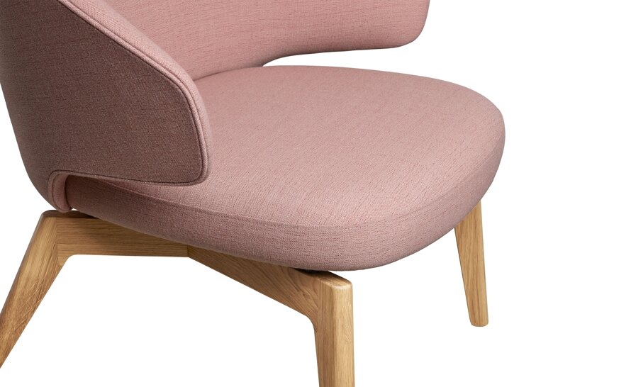 Let Lounge Chair wood base by Sebastian Herkner for Fritz Hansen | hive