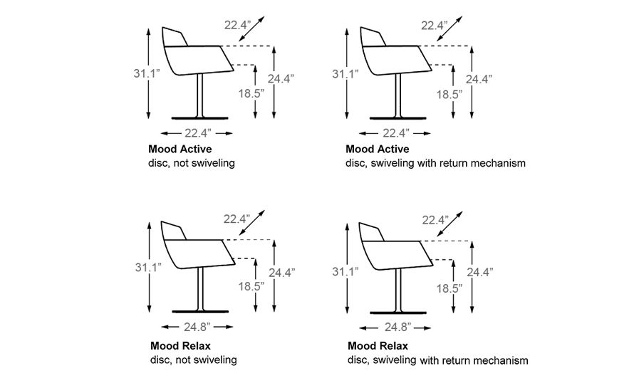 Mood Disc Base Chair - hivemodern.com