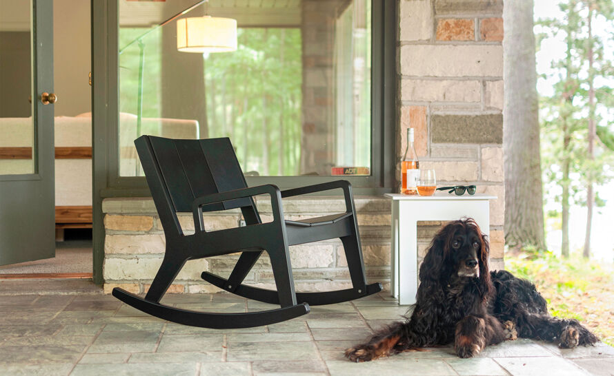 No. 9 Outdoor Rocker Lounge Chair by Studio Murmur from Loll Designs | hive