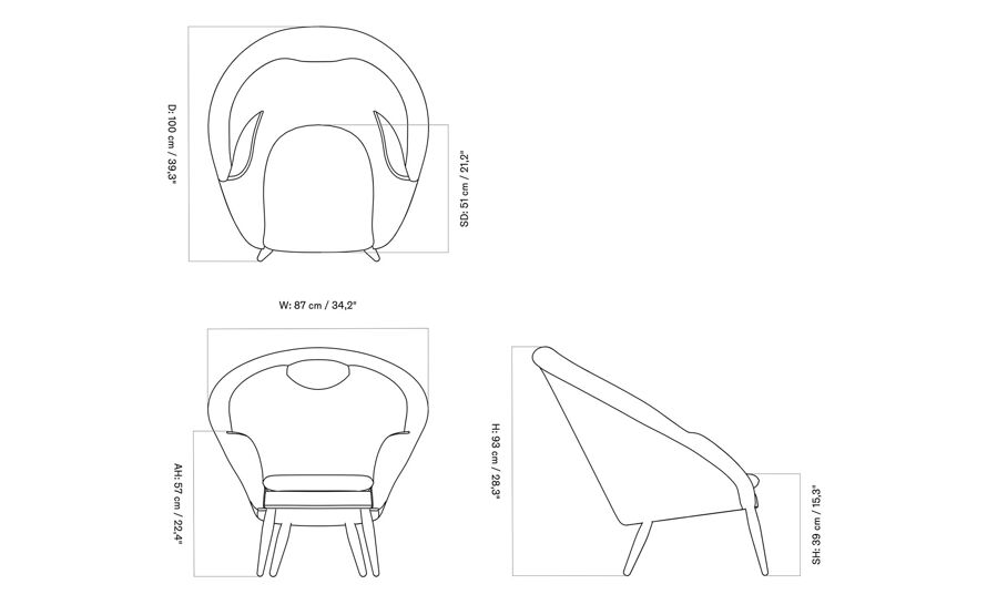 Oda Lounge Chair by Arnold Madsen from Audo | hive