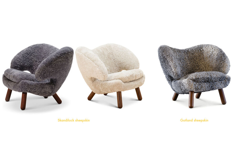 Pelican Chair with Sheepskin by Finn Juhl from House of Finn Juhl | hive