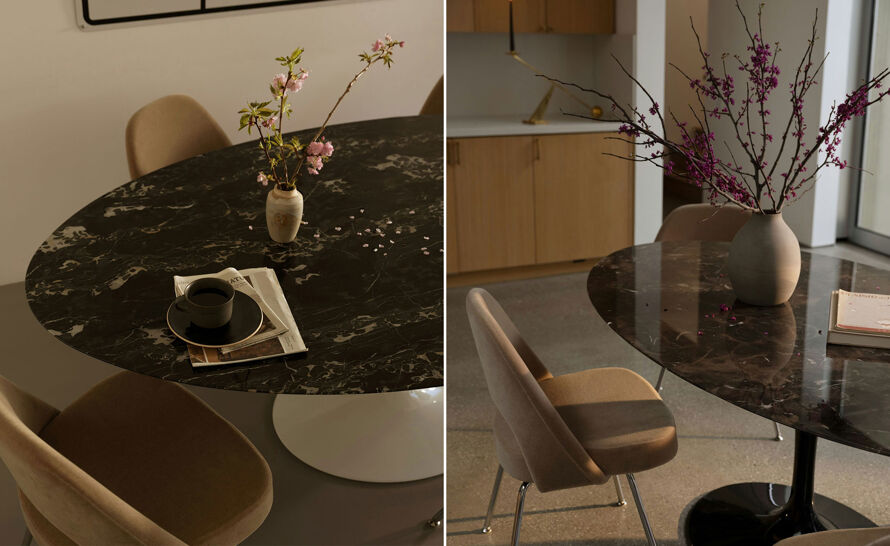 saarinen dining table 72 oval