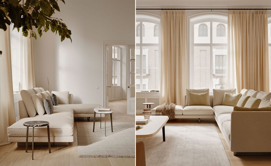 Savoy Open Sofa with Chaise by Niels Bendtsen from Bensen | hive