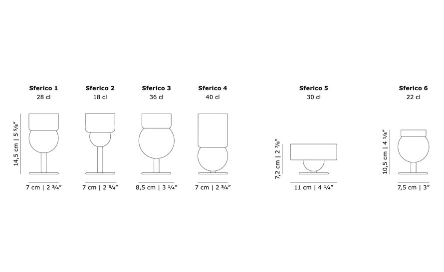 Sferico Glassware by Joe Colombo from Karakter | hive