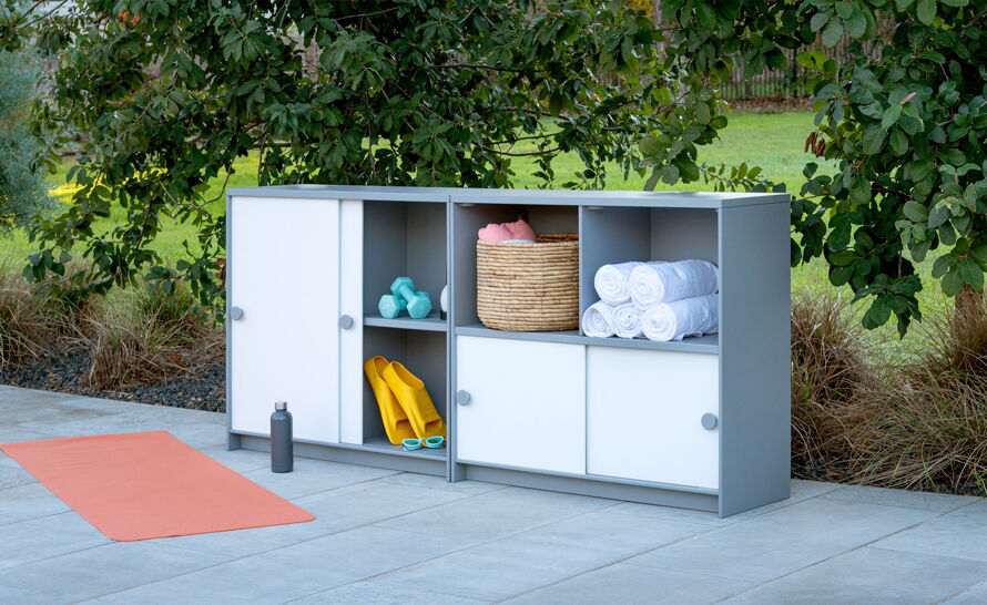 Slider Outdoor Cubby Cabinet from Loll Designs | hive