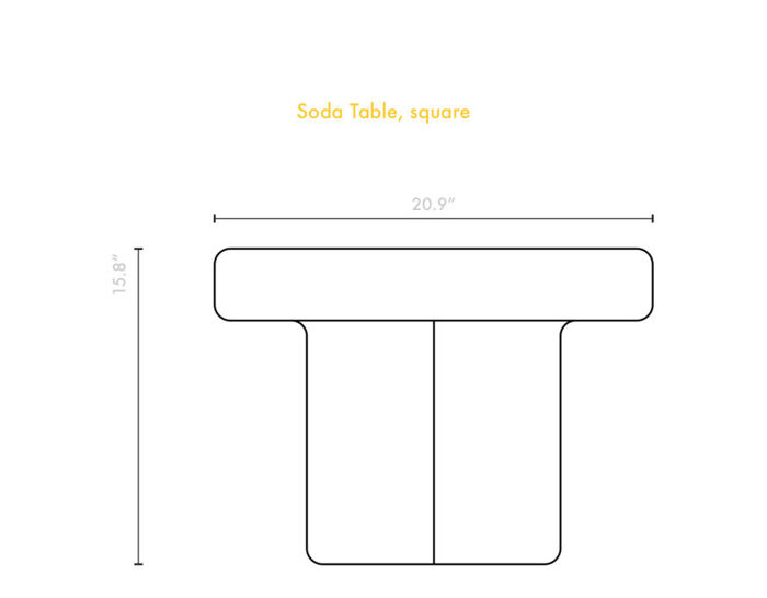 Soda Table Square by Yiannis Ghikas for Miniforms | hive