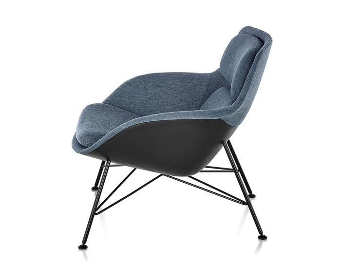 striad low back lounge chair with wire base | hive
