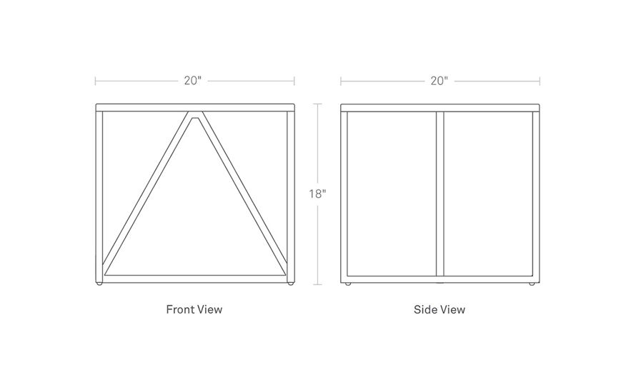 Strut Wood Side Table by Blu Dot | hive