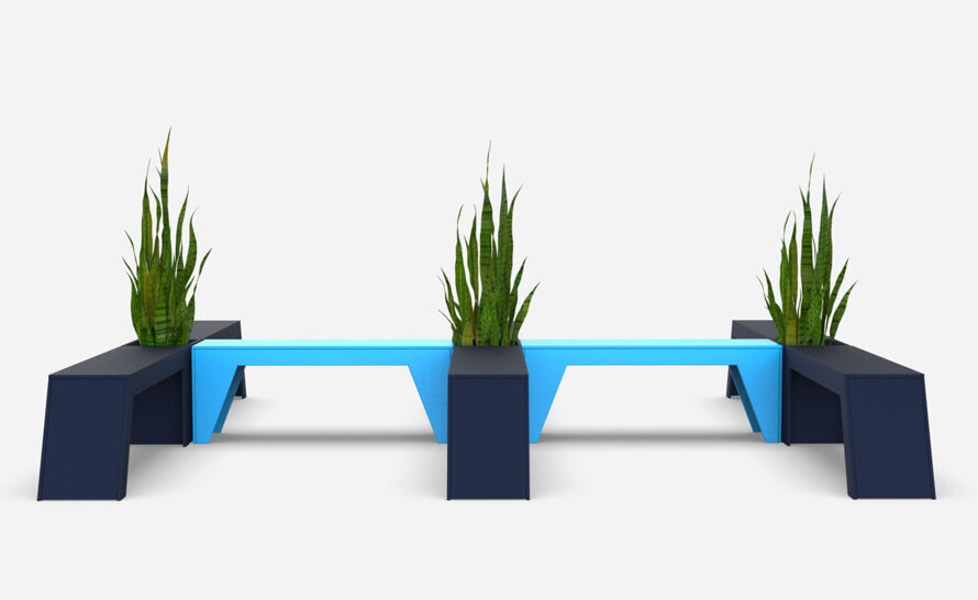 Tessellate Outdoor Bench Slope by Ive Haugeland & Loll Designs | hive