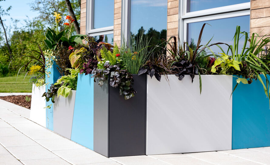 Tessellate Outdoor Bench Slope by Ive Haugeland & Loll Designs | hive