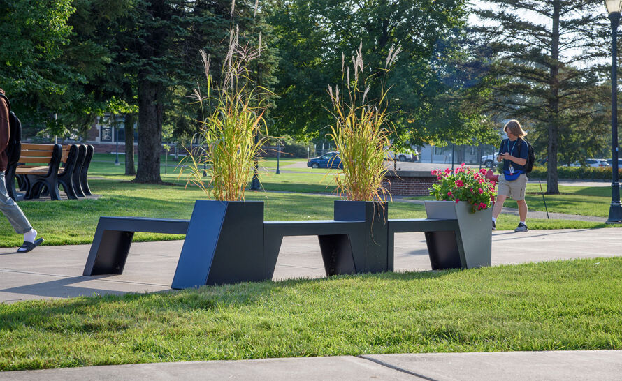Tessellate Outdoor Bench Slope by Ive Haugeland & Loll Designs | hive