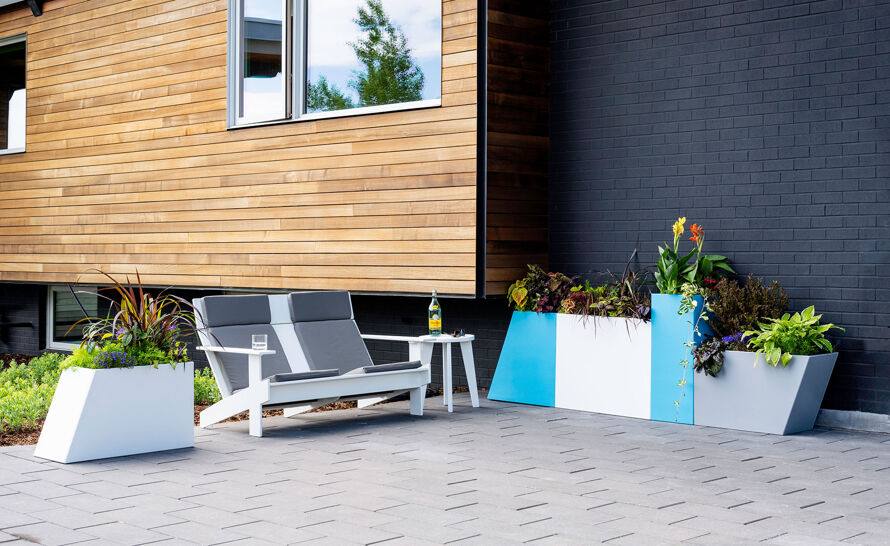 Tessellate Outdoor Platner Square by Ive Haugeland & Loll Designs | hive