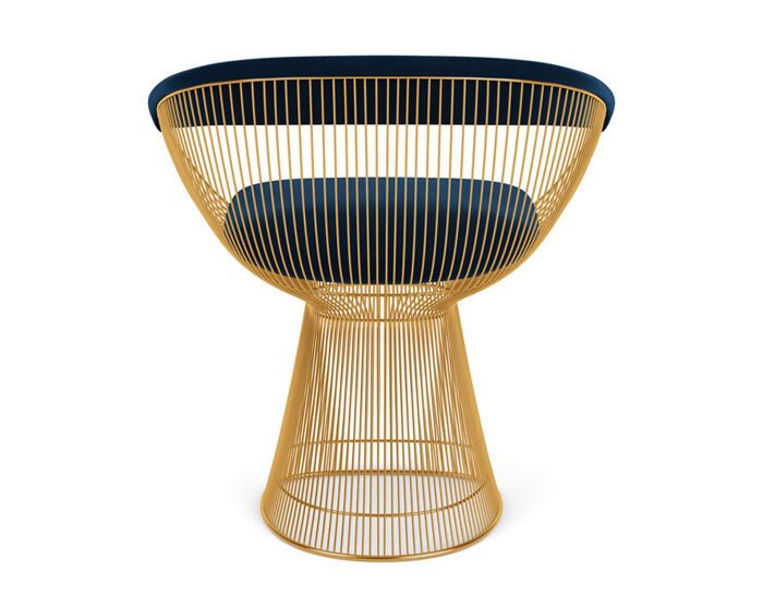 Warren Platner Gold Plated Arm Chair for Knoll hive